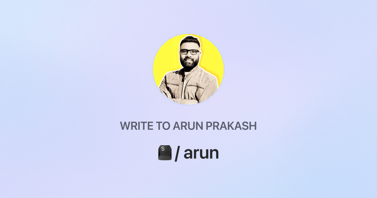 Contact Arun Prakash