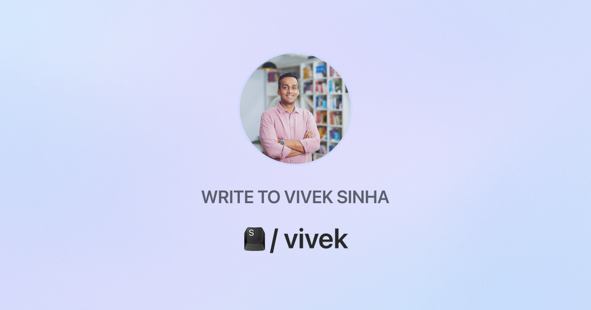 Contact Vivek Sinha