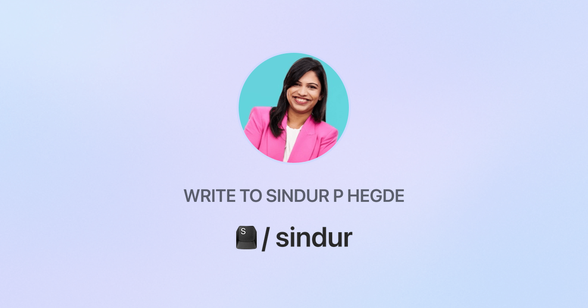 Contact Sindur P Hegde