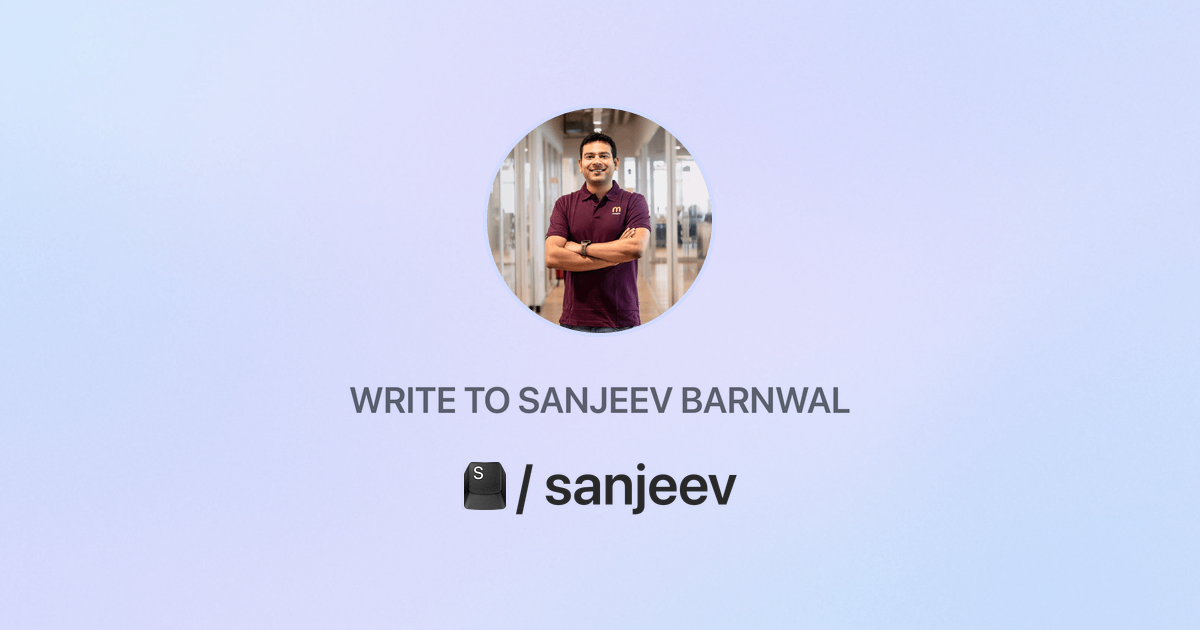 Contact Sanjeev Barnwal
