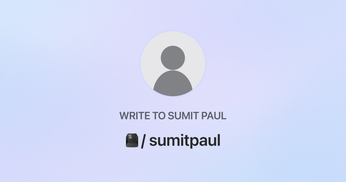 Contact Sumit Paul