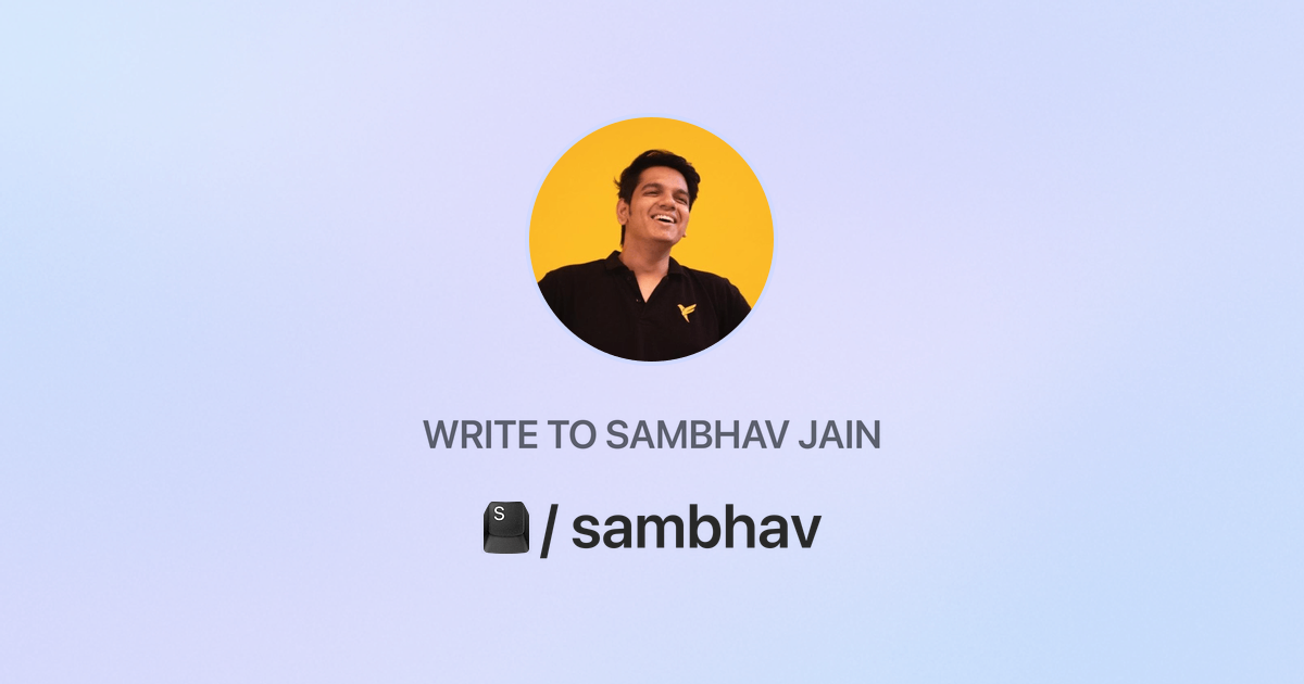 Contact Sambhav Jain